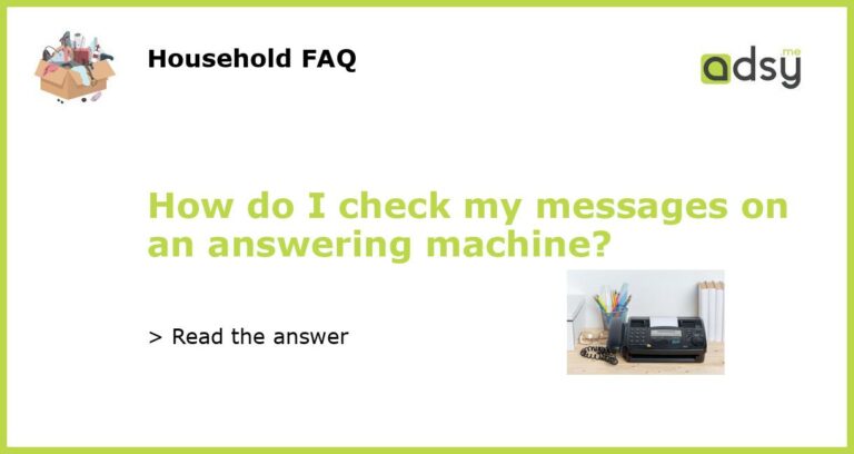 How do I check my messages on an answering machine?