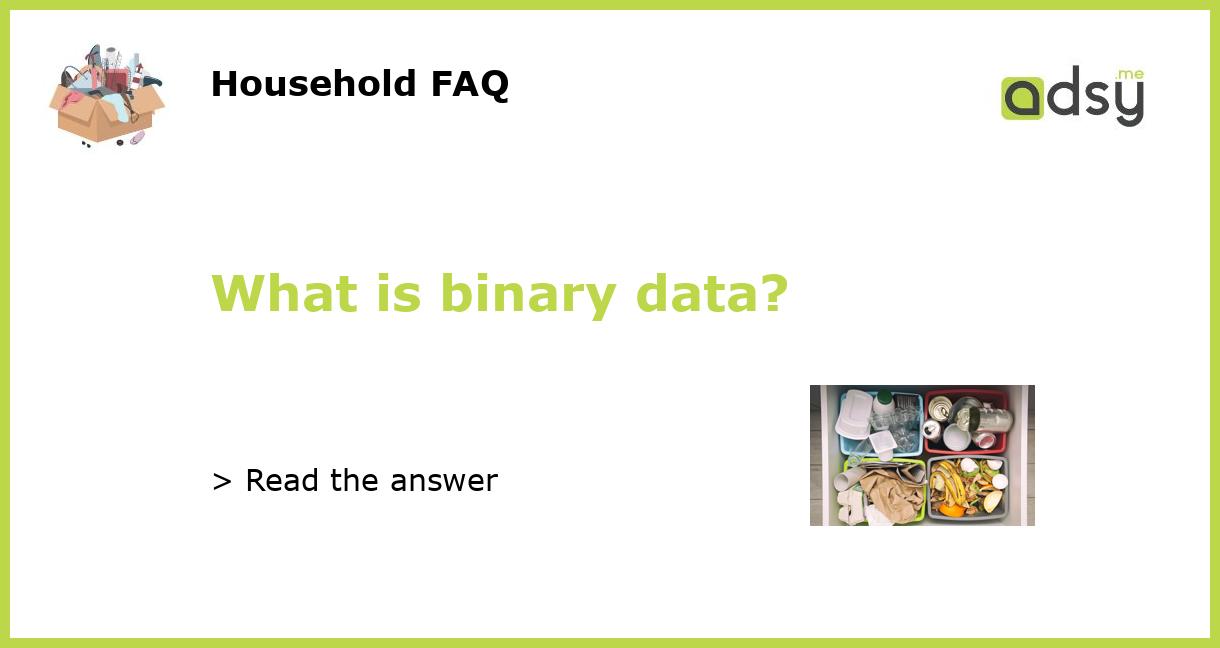 What is binary data? What is binary data?