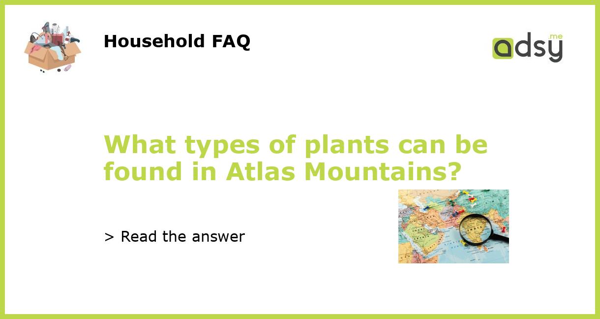 What types of plants can be found in Atlas Mountains?