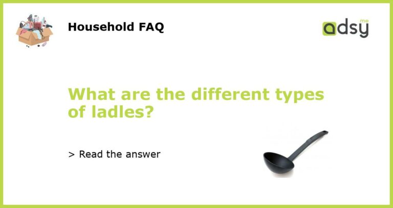 What are the different types of ladles?