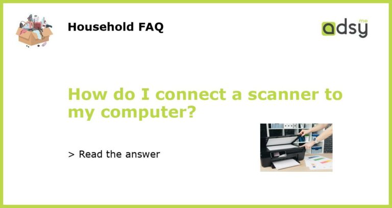 How do I connect a scanner to my computer?