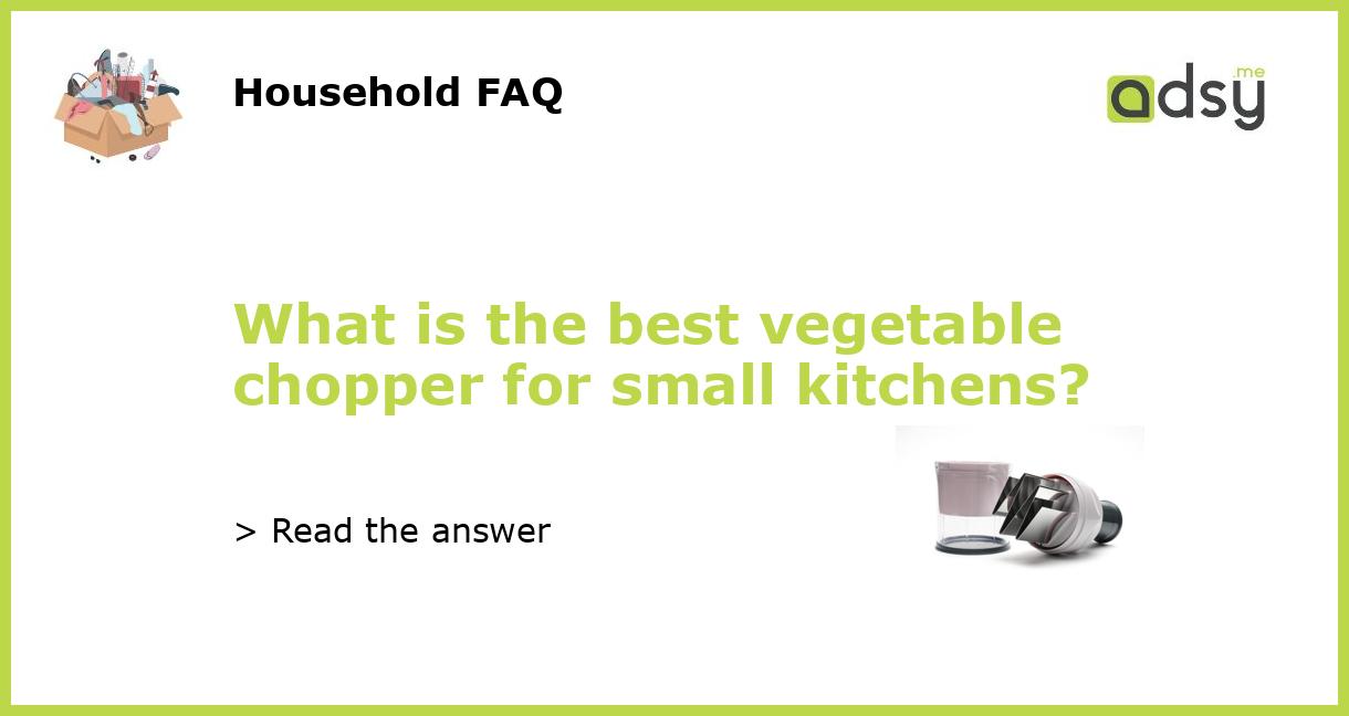 What is the best vegetable chopper for small kitchens?