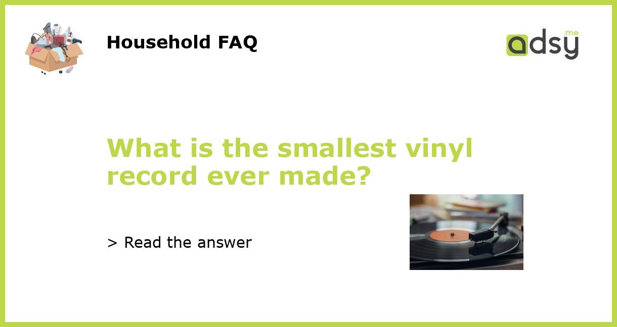 What is the smallest vinyl record ever made?
