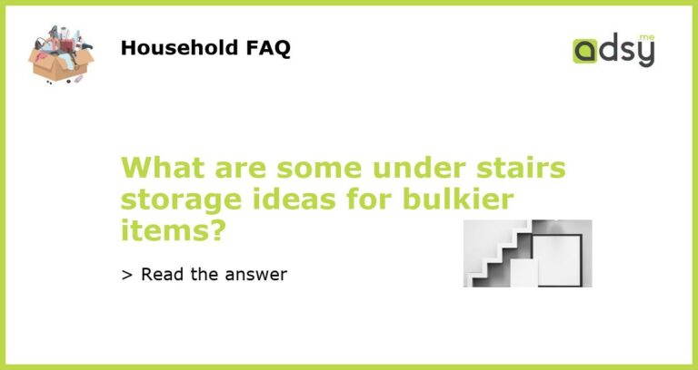 What are some under stairs storage ideas for bulkier items?